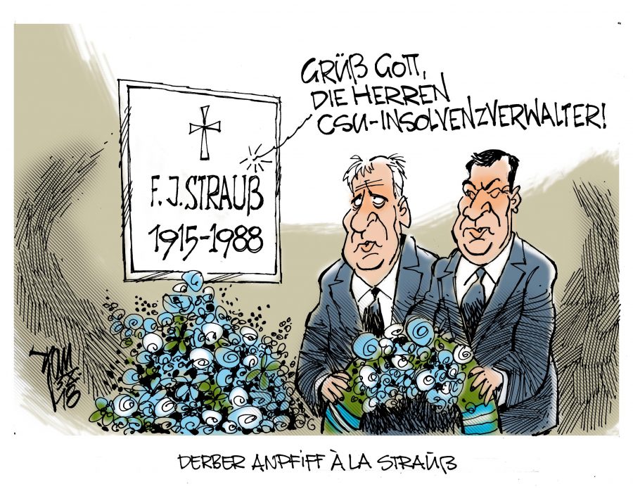 Franz-Josef Strauß CSU Archives - Janson-Karikatur